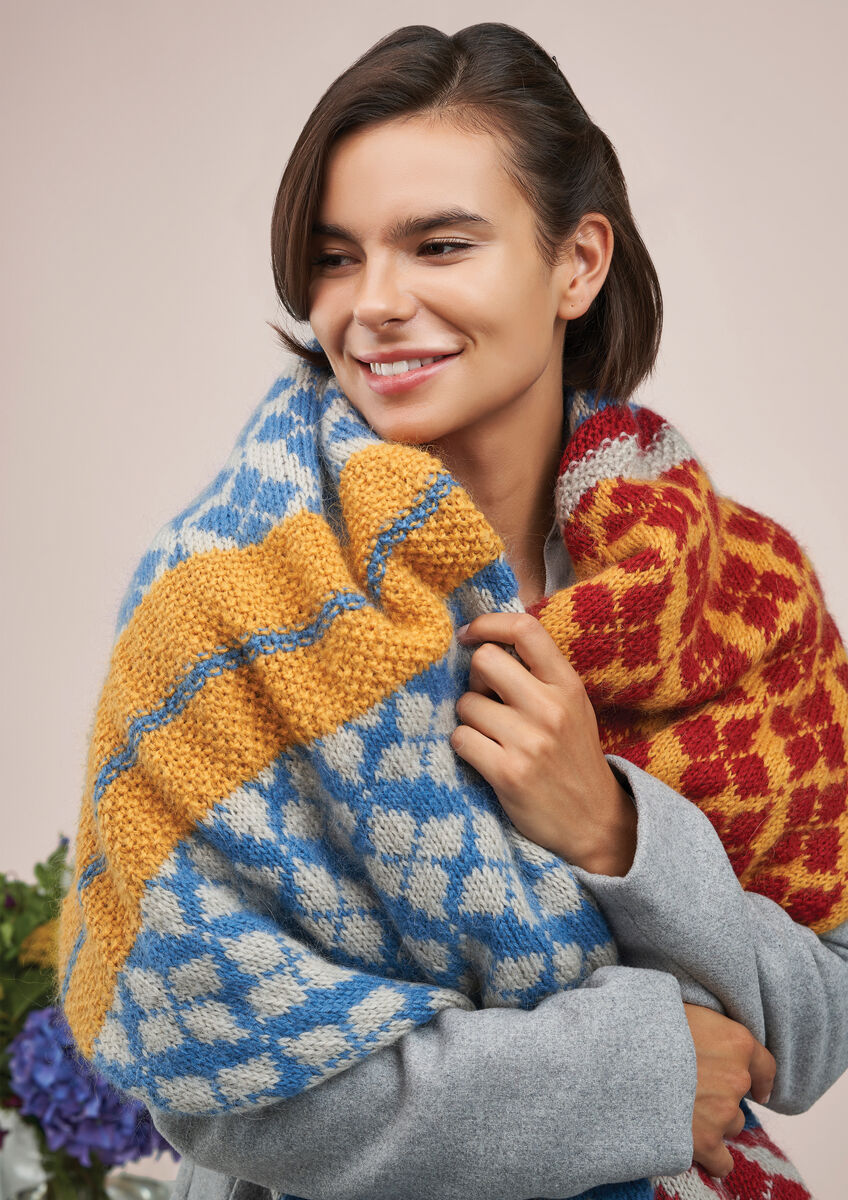 Hydrangea Wrap | Women's Knitting Pattern | Rowan